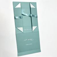 China Ribbon Closure Custom Collapsible Rigid Boxes For Premium Gift Packaging for sale