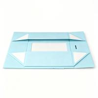 China Gift Packaging Custom Rigid Flat Pack Box with Ribbon Closure for sale