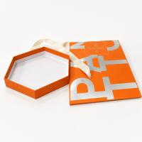 China Gift Packaging Custom Collapsible Rigid Box Hexagonal Shaped with Ribbon Closure for sale