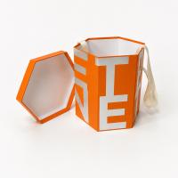 China Gift Packaging Custom Collapsible Rigid Box Hexagonal Shaped with Ribbon Closure for sale