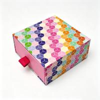 China Foil Stamping Custom Colorful Drawer Jewelry Box with Insert for sale