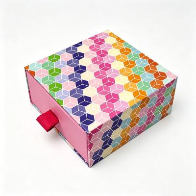 China Foil Stamping Custom Colorful Drawer Jewelry Box with Insert for sale