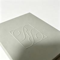 China Grey Gift Packaging Custom Drawer Boxes with Debossed Logo for sale
