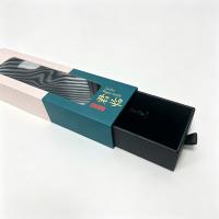 China Slim Window Velvet Insert Custom Drawer Boxes for Cosmetic Packaging for sale