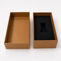 China Brown Art Paper Lid And Base Gift Boxes Foil Stamping Cultural Collectible Packaging for sale