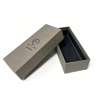 China Lid Base Custom Gift Boxes with Black Foil Stamping Art Paper Surface Luxury Packaging for sale