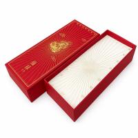 China Lid Base Custom Gift Boxes with Gold Foil Stamping Pearl Cotton Insert Jewelry Packaging for sale