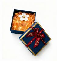 China Specialty Paper Lid And Base Gift Box Customized With Ribbon Decoration for sale