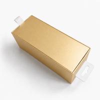 China Custom Gold Card Paper Flip Top Gift Box with Hanging Tab Blister Insert for sale