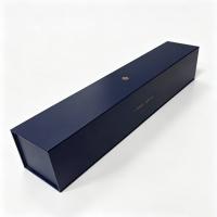 China Long Flip Top Rigid Custom Gift Boxes with Gold Foil Flocked Insert for sale