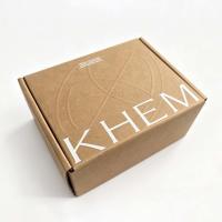 China Custom Kraft Corrugated Mailer Boxes with White Foil Stamping Embossed Logo for sale
