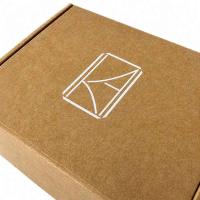 China Retail Packaging Kraft Mailer Box with White Screen Printed Logo for sale