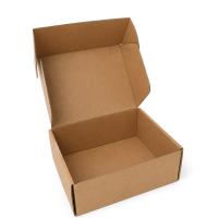 China Retail Packaging Kraft Mailer Box with White Screen Printed Logo for sale