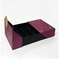 China Custom Gatefold Rigid Gift Box with Velvet Pearl Cotton Insert for sale