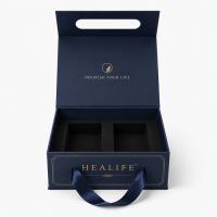 China Magnetic Flip Top Gift Box Custom with Carry Handle Sponge Insert for sale