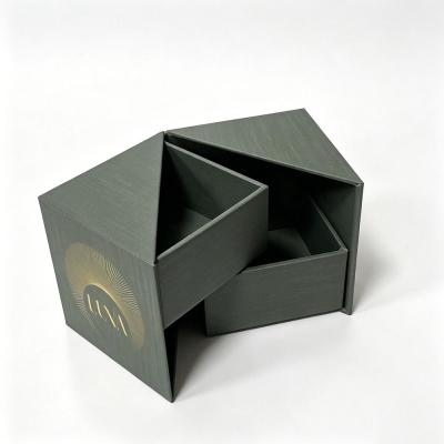 China Rotating Gatefold Custom Rigid Boxes Creative Opening Luxury Gift Packaging for sale