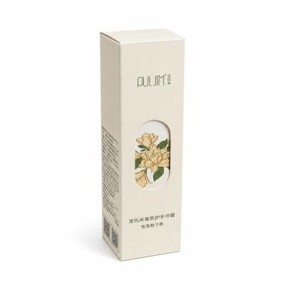 China Box In Box Window Packaging Box Hand Cream Oval Display Slim Structure for sale