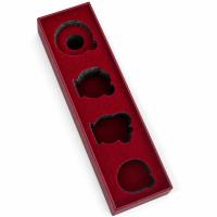 China Jewelry Frosted PET Sleeve Custom Window Boxes with Flocking Pearl Cotton Insert for sale