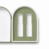 China Flip Rigid Perfume Packaging Boxes Custom Arch Shaped with Printed EVA Insert for sale