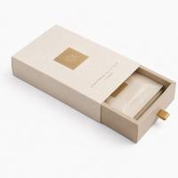 China Luxury Facial Mask Skincare Packaging Boxes Drawer Set Embossed Gold Foil for sale
