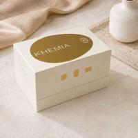 China Gold Foil Specialty Paper Skincare Gift Box with Custom Paper Insert for sale