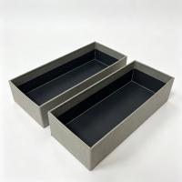 China Textured Black Foil Logo Long Lid and Base Boxes Specialty Paper Surface for sale