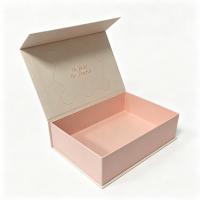 China Pink Skincare Packaging Magnetic Closure Boxes with Embossed Logo for sale