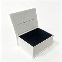 China Gift Packaging Magnetic Closure Boxes White With Gold Foil / Flocking Insert for sale