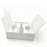 China Custom Double Door Rigid Gift Box with Cardboard Laminated EVA Insert for sale