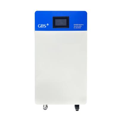 China 51.2V 16KWh LiFePO4 Battery Pack with HMI for Home Solar Energy Storage for sale