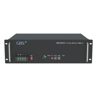 China Split 48V 50Ah LiFePO4 Battery Pack Telecom Energy Storage Rack-Mounted RS232 RS485 3000 Cycles IP20 IP54 Protection Class for sale