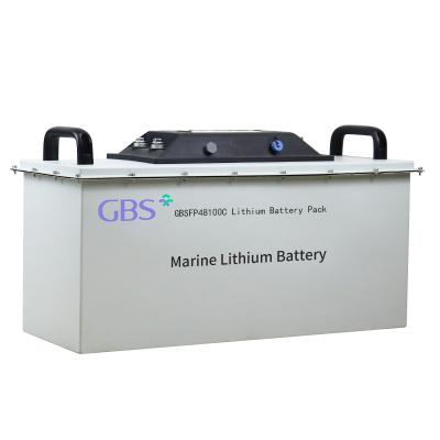 China GBS Power System Marine Floor Scrubber Solar Energy Storage Liquid Battery 48V 100Ah LiFePO4 GBSFP48100C 5KW 3000 Cycles for sale