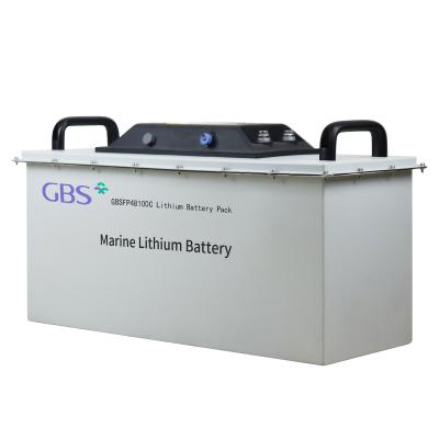 China GBS 48V CE Approved 100Ah Marine Lithium Lifepo4 Battery Pack with BMS 3000 Cycles -20~65 Operating Temp GBSFP48100C 5KW for sale