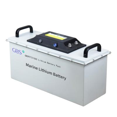 China GBS Portable Waterproof Boat Batteries 200Ah Solar Energy Lifepo4 Liquid Marine Battery 3000 Cycles for sale