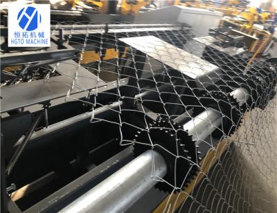 China Galvanized Automatic Diamond Mesh Machine , Fireproof Multiscene Chain Fence Machine for sale