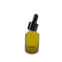 China 30ml Slanted Frosted Green Glass Bottle with Dropper for Essential Oil for sale