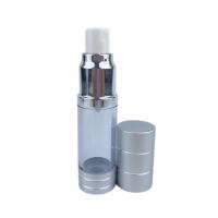 China 15ml Printing Screw Cap Airless Pump Bottle Round Plastic Cosmetic Jar 20/400 for sale