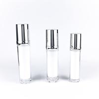 China Double Layer Transparent Vacuum Bottle Acrylic Emulsion Skin Care Essence for sale