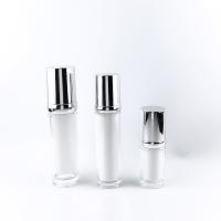 China Double Layer Transparent Vacuum Bottle Acrylic Emulsion Skin Care Essence for sale