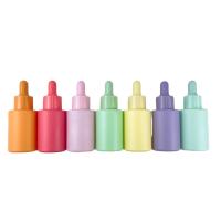 China Frosted Matte 30ml 1oz Glass Dropper Bottle for Essential Oil Cosmetic Serum for sale