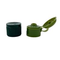 China 24/410 Disc Plastic Flip Top Lid for Lotion Bottles 24mm Shampoo Cap 0.08cc for sale
