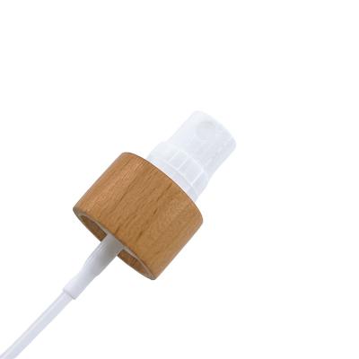 China Wooden Bamboo Cosmetic Spray Lotion Pump Cap 18/410 20/410 24/410 28/415 PP Plastic Bottle for sale
