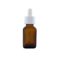 China 30ml Tawny Frosted Glass Dropper Bottle for Essential Oil Serum Cosmetic 18/415 Neck for sale