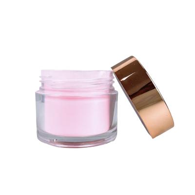 China Round Bottom Frosted Cosmetic Cream Jar PET 30ml 50ml High Impact Resistance Clear Plastic for sale