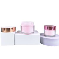 China Round Bottom Frosted Cosmetic Cream Jar PET 30ml 50ml High Impact Resistance Clear Plastic for sale
