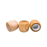 China Bamboo Wooden Screw Cap 18mm 20mm 24mm 28mm Leak Proof Eco Friendly BPA Free Tinplate Lids for sale