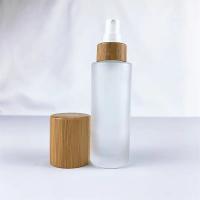 China 100ml Clear Glass Spray Bottle with Pump for Hair Care Lotion Serum Customizable for sale