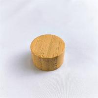 China Eco-Friendly Bamboo Twist Cap for Squeeze Bottles 18mm 20mm 24mm 28mm Cosmetic Packaging for sale