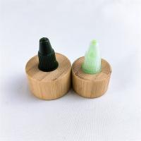 China 24/410 28/410 Disc Top Caps with Bamboo Collar for Lotion Cosmetics 0.08cc 0.2cc for sale