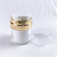 China Empty Cream Gold Silver Airless Pump Cream Jar For Cosmetic Jars for sale